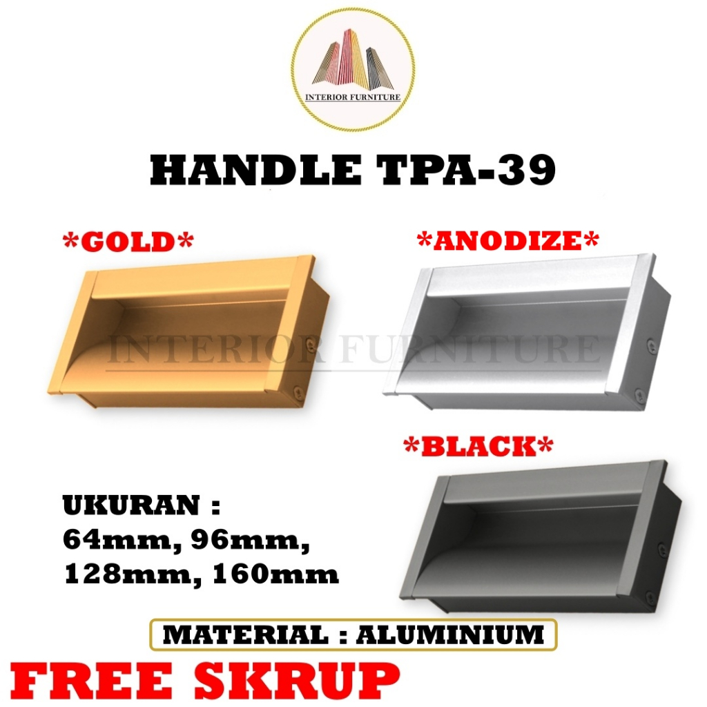Jual Handle Laci Tanam Black Handel Laci Tanam Hitam Tarikan Laci Tanam ...