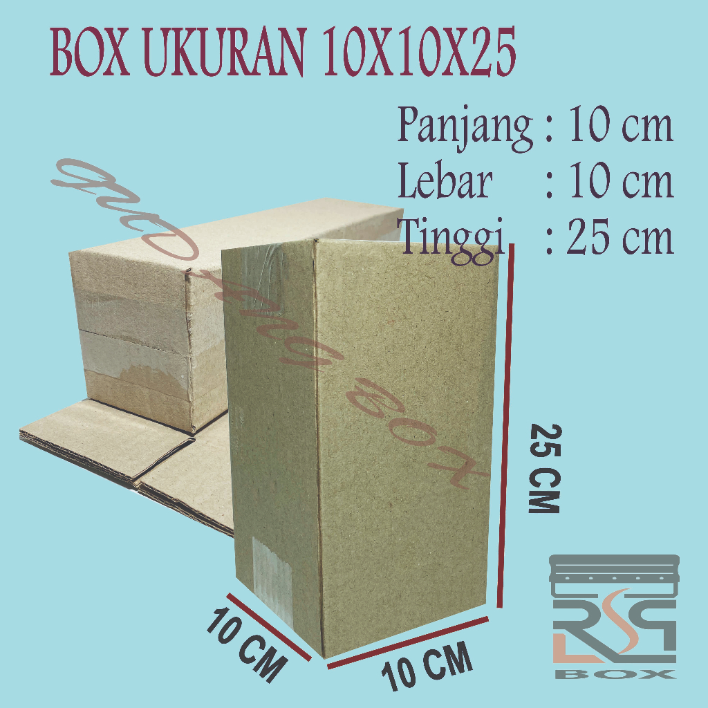 Jual Kardus packing uk 10x10x25 cm Box paket online murah packaging dus ...