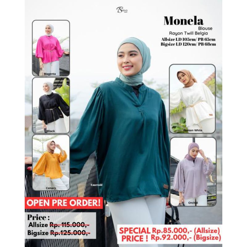 Jual Harga murah Monela Blouse by Belva Fashion//Qisma Store | Shopee ...