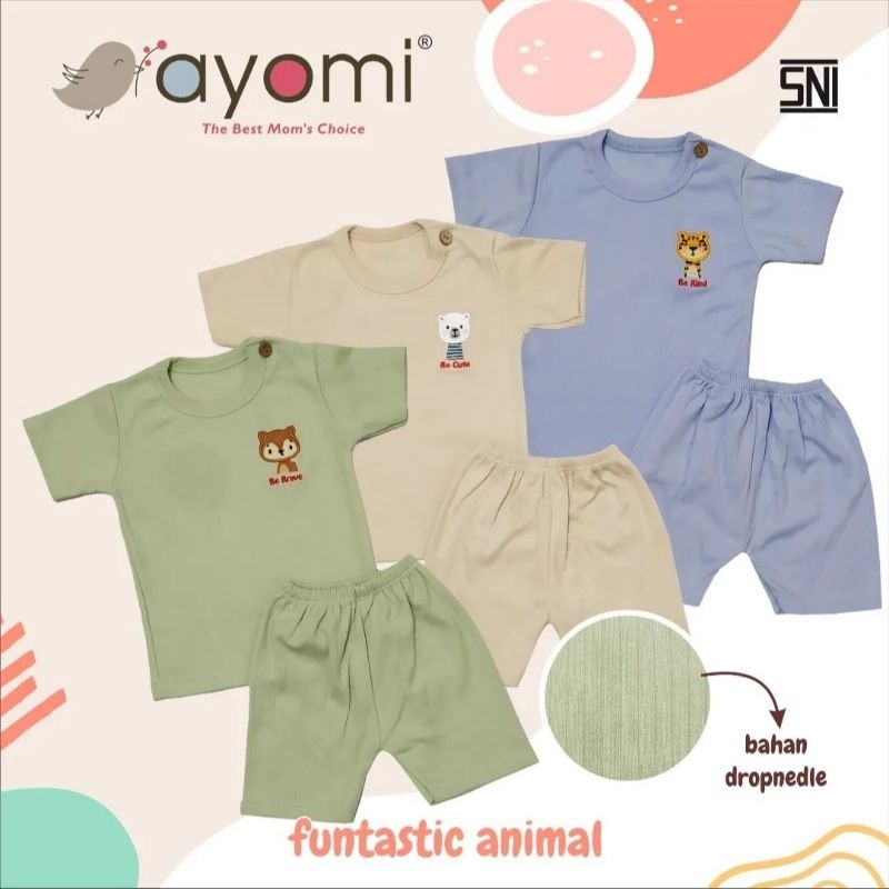 Jual AYOMI Setelan Bayi & Anak Oblong Pendek Funtastic Animal | Shopee ...