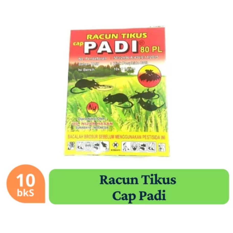 Jual Racun tikus cap padi / 1 box isi 10 bungkus | Shopee Indonesia