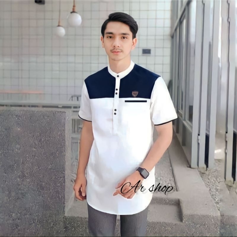 Jual BAJU KOKO KURTA KOMBINASI LIS PRIA DEWASA TERBARU 2024 | Shopee ...