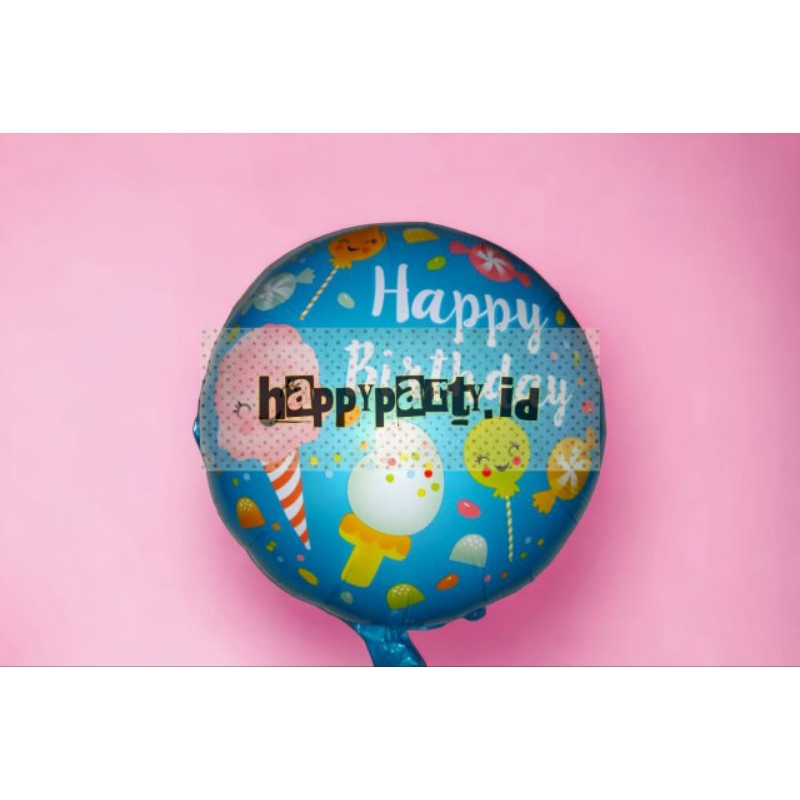 Jual BALON FOIL BULAT/BINTANG HAPPY BIRTHDAY 40CM | Shopee Indonesia