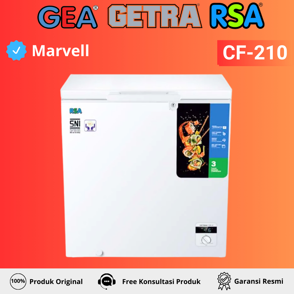 Jual Chest Freezer Box Rsa Cf-210 Chest Freezer 199 Liter Garansi Resmi ...
