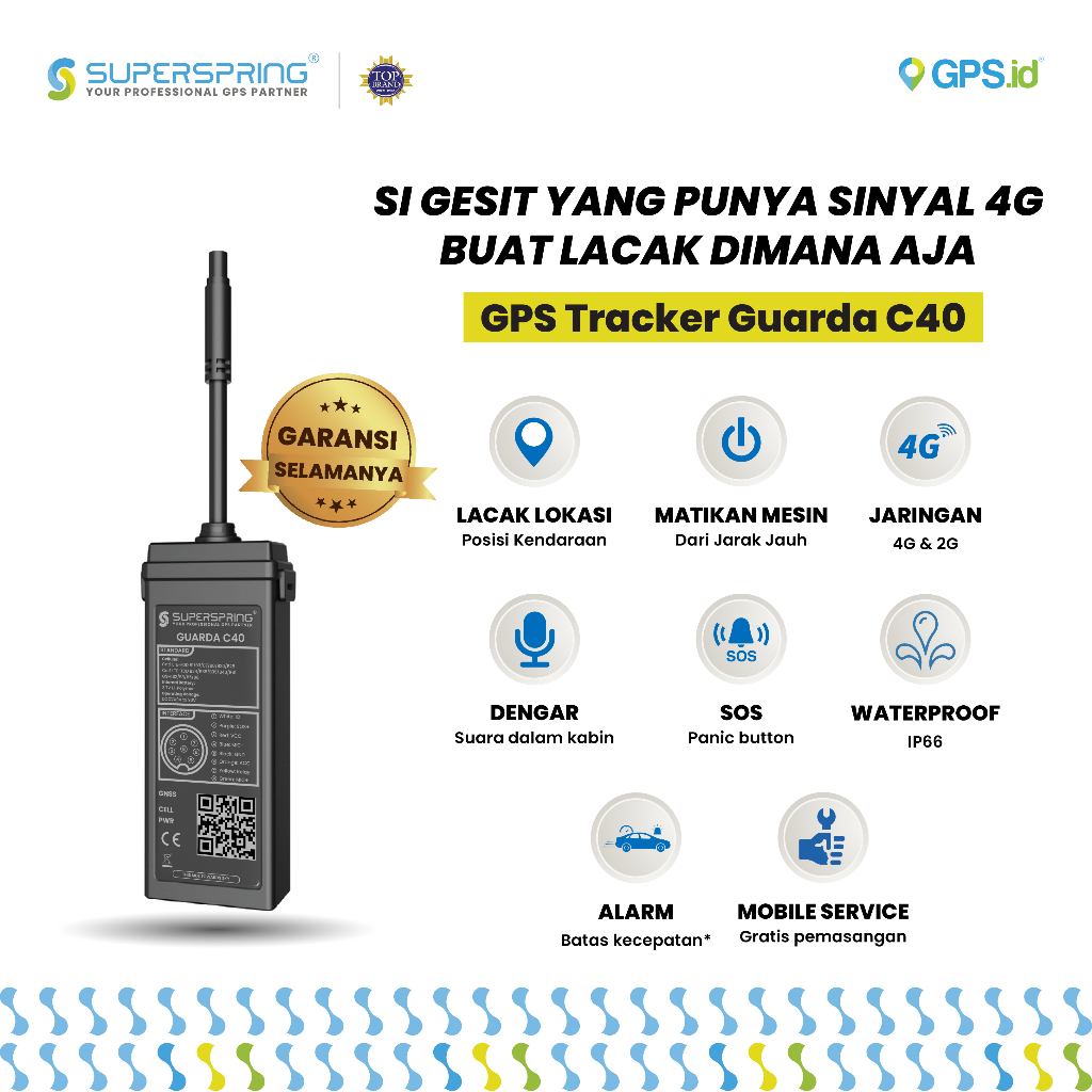 Jual GPS TRACKER GUARDA C40 JARINGAN 4G | Shopee Indonesia