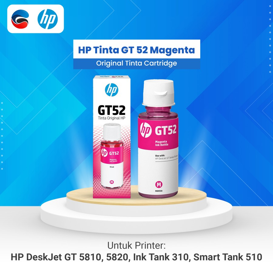 Jual Tinta HP GT52 GT 52 Magenta Original Ink Bottle [M0H55AA] | Shopee ...