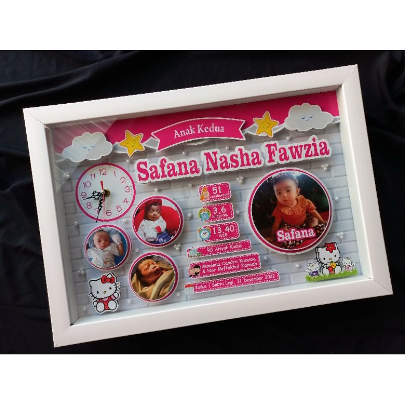 Jual Biodata Baby 3D 15R | Baby Bio Frame | Bingkai Nama | Papan ...