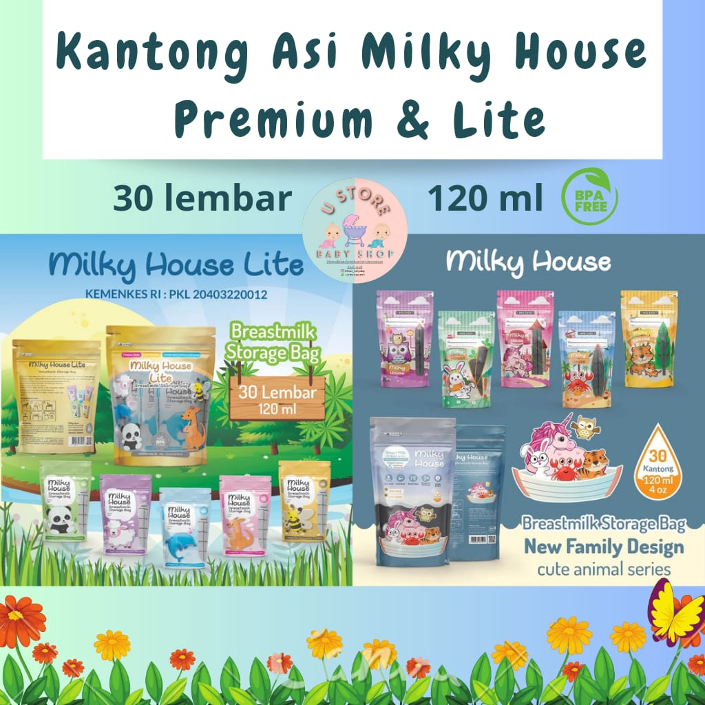 Jual Kantong Asi Milky House Plastik Asip 120 Breastmilk Storage Bag 120ml isi 30pcs / Tempat ...