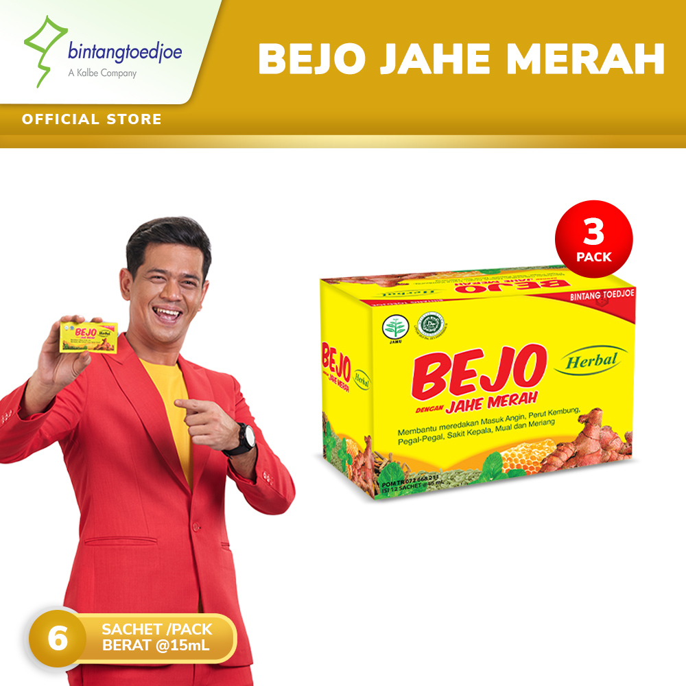 Jual Bejo Jahe Merah Sachet 3 Pack (18 Sachet) | Shopee Indonesia
