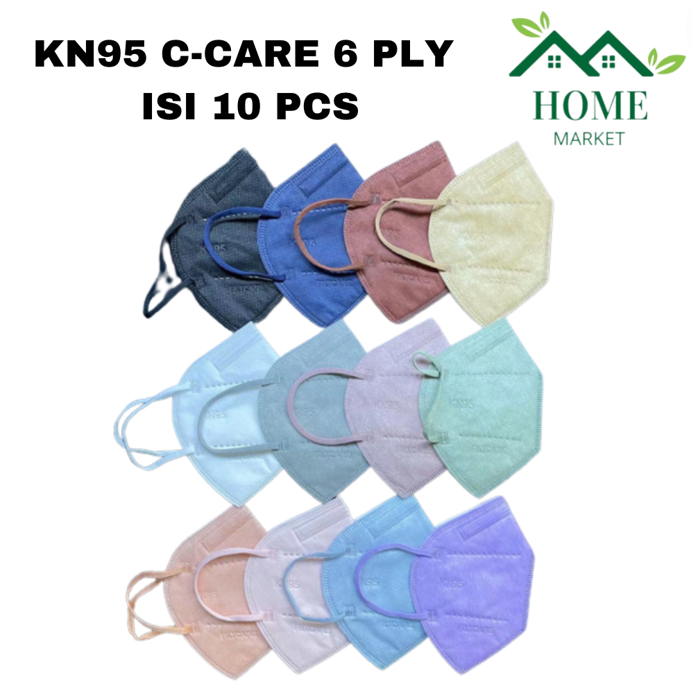 Jual MASKER KN95 C-CARE 6 PLY WARNA ISI 10 PCS | Shopee Indonesia