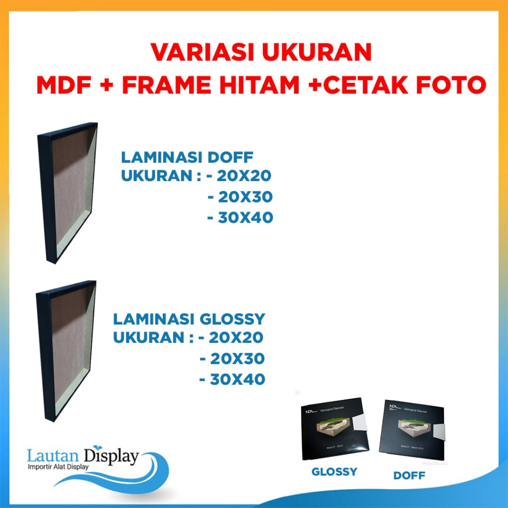 Jual Cetak Foto Media Papan MDF + Bingkai Frame Tempel Tanpa Paku ...