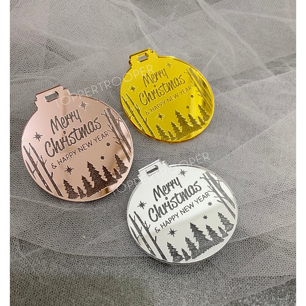 Jual READY CH09 - Tag Natal Akrilik | Tag Hampers Natal | Christmas ...