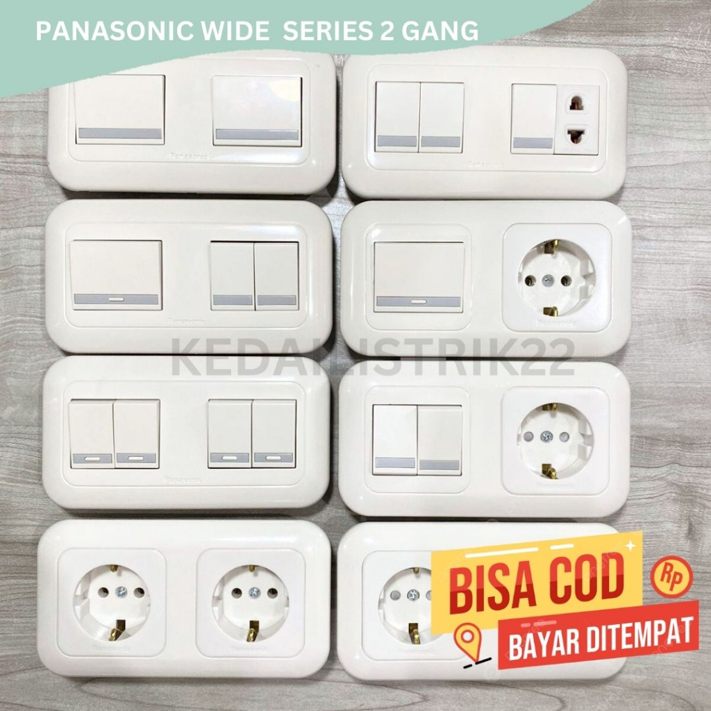 Jual SAKLAR STOP KONTAK WIDE SERIES 2 GANG PANASONIC WEJ WEJP | Shopee ...