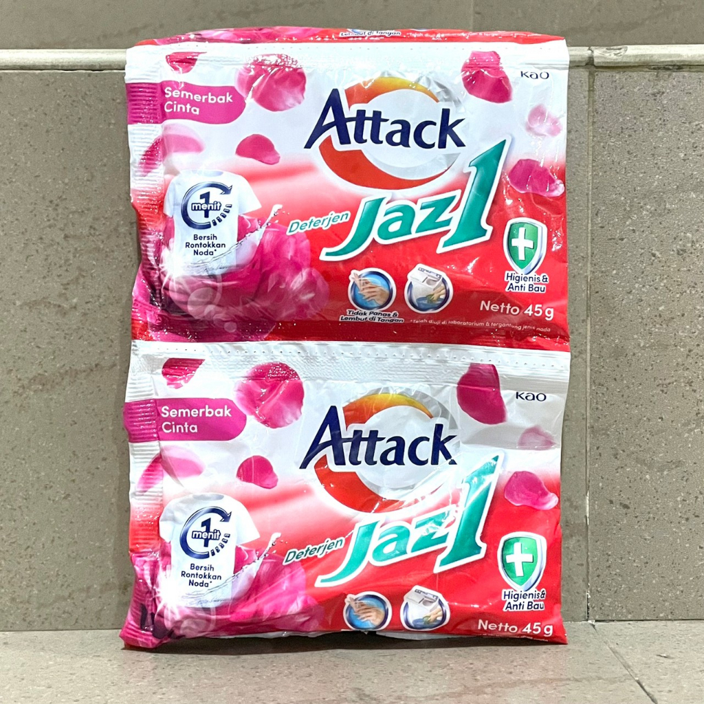 Jual Attack Jaz1 Detergen Sachet 45 gram (1 renceng) | Shopee Indonesia