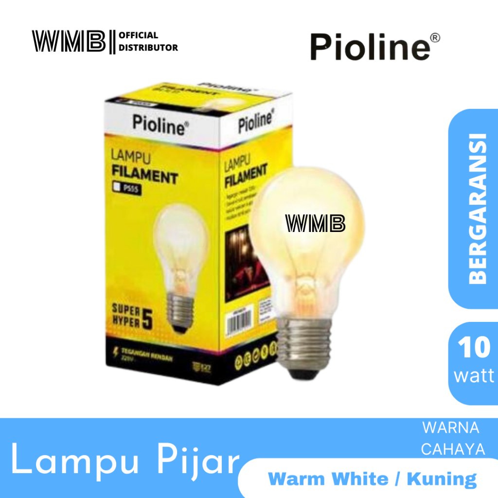 Jual Pioline Lampu Pijar 220v E27 Super Hyper PS55 5 Watt | Shopee ...