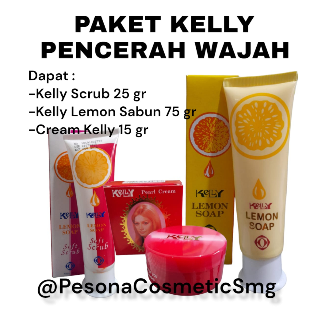 Jual PAKET PENCERAH LEVEL 1, PAKET KELLY SABUN KELLY LEMON, CREAM KELLY ...