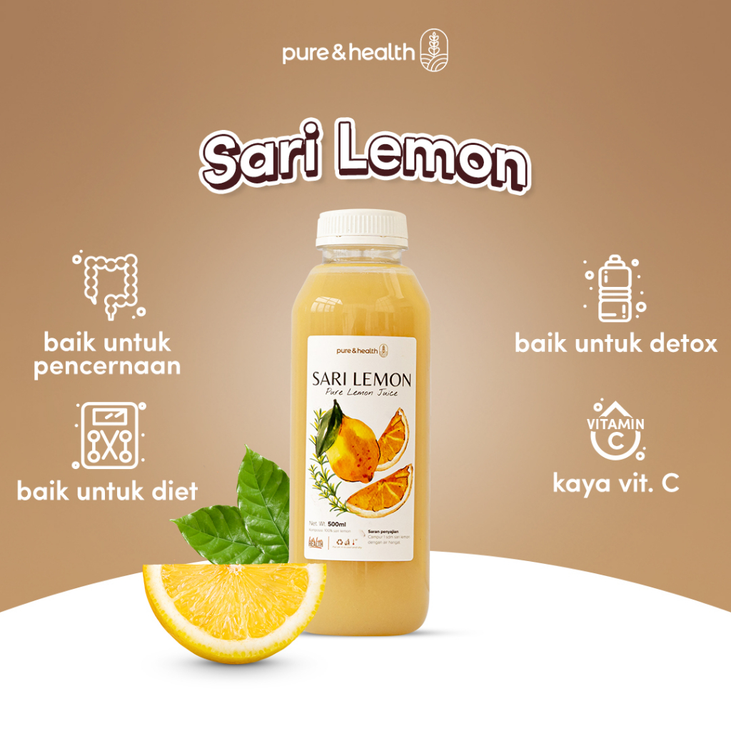 Jual Sari Lemon Fresh 500ml Pure Lemon Juice Detox Diet Natural Healthy ...
