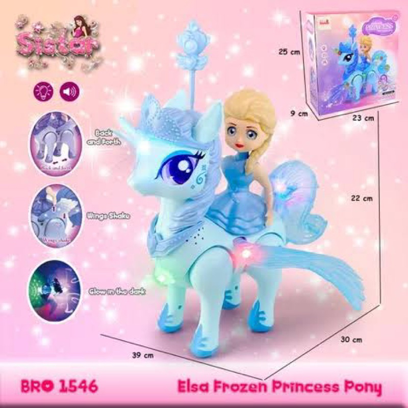 Jual (BISA COD) MAINAN ANAK FROZEN TUNGGANG KUDA PONY / Bro1546 Frozen ...
