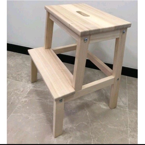 Jual tangga kecil kayu, tangga kayu, bangku tangga rustic BE2252 ...