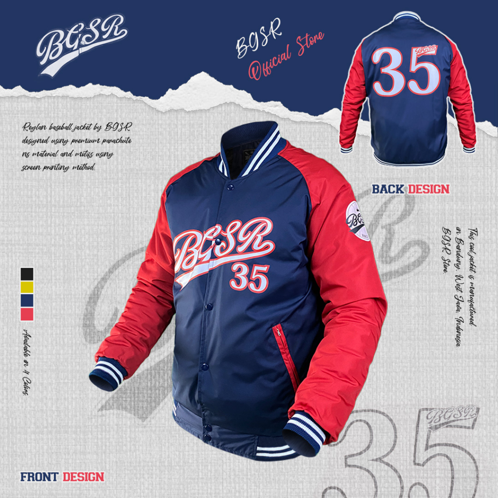 Jual Jaket Baseball Varsity Jacket Boomber Parasut Windbreaker Raglan ...