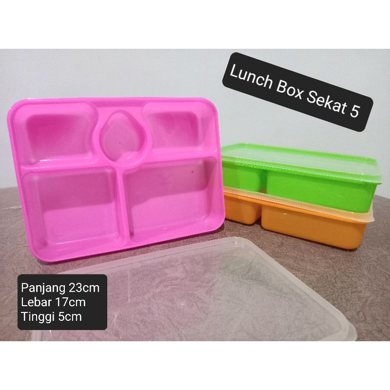 Jual LUNCH BOX SEKAT 5 (HARGA PER 2PCS) | Shopee Indonesia