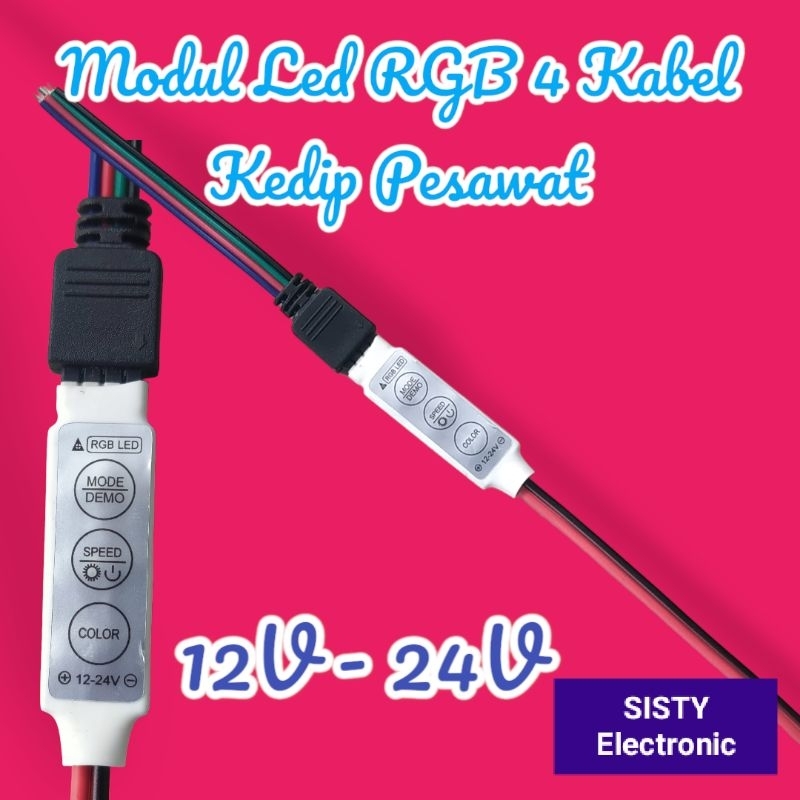 Jual modul Led Dimmer Controller 4 Kabel Dc 12v - 24v Kedip lampu ...