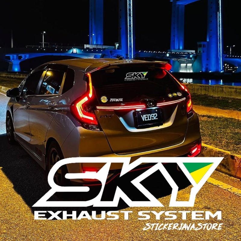Jual STIKER MOBIL STIKER CUTTING SKY EXHAUST SYSTEM | Shopee Indonesia