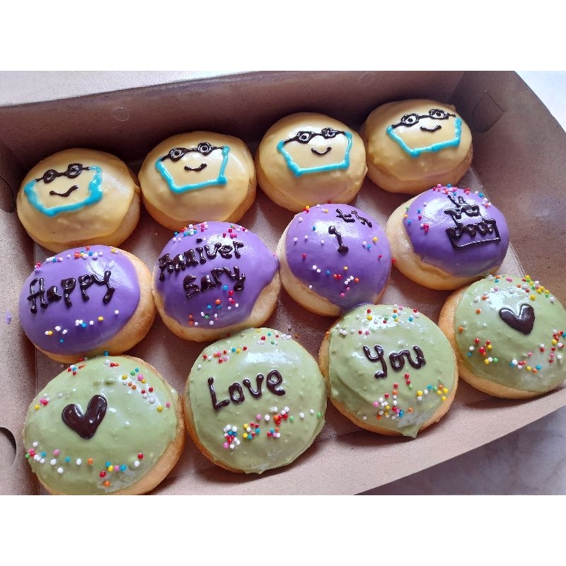 Jual Donat ultah 3 varian rasa (bisa request rasa dan tulisan) | Shopee ...