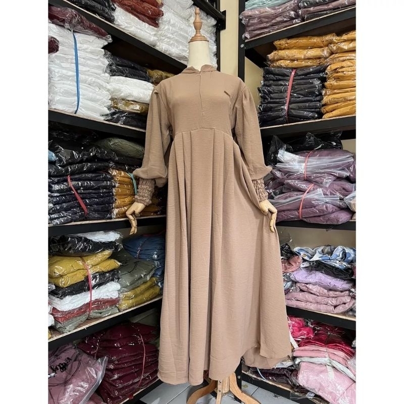 Jual GAMIS LENGAN PUFF BALON MEWAH ELEGAN CRINGKEL AIR FLOW MUSLIM ...