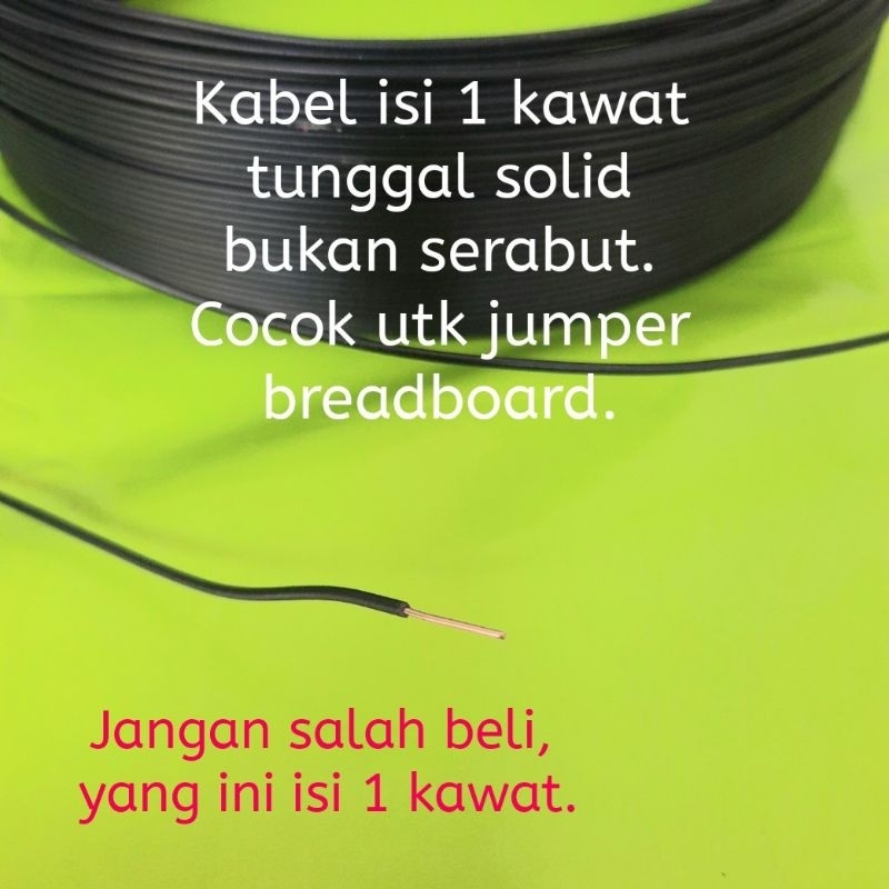 Jual Kabel kecil tunggal isi solid kawat tembaga jumper wire PCB ...