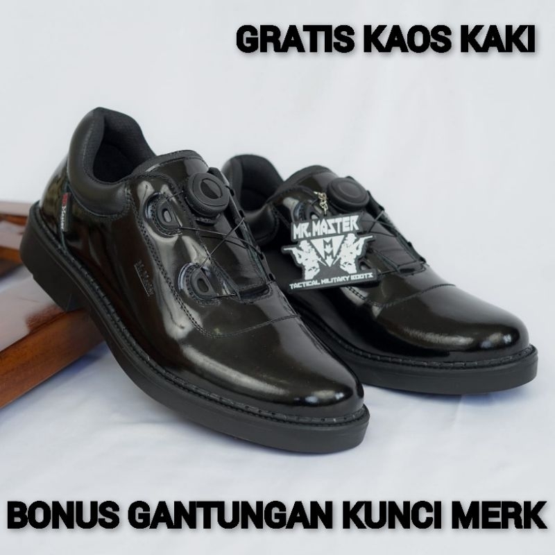 Jual Sepatu Pdh Tali Putar Mengkilap Glossy Kulit Sapi Asli Merk MR ...