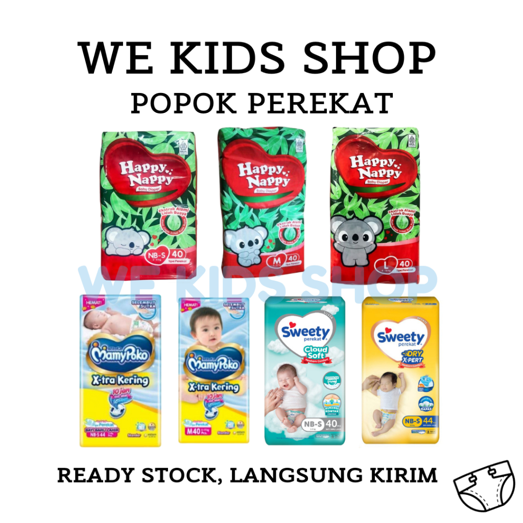 Jual Popok PEREKAT Happy Nappy | Shopee Indonesia