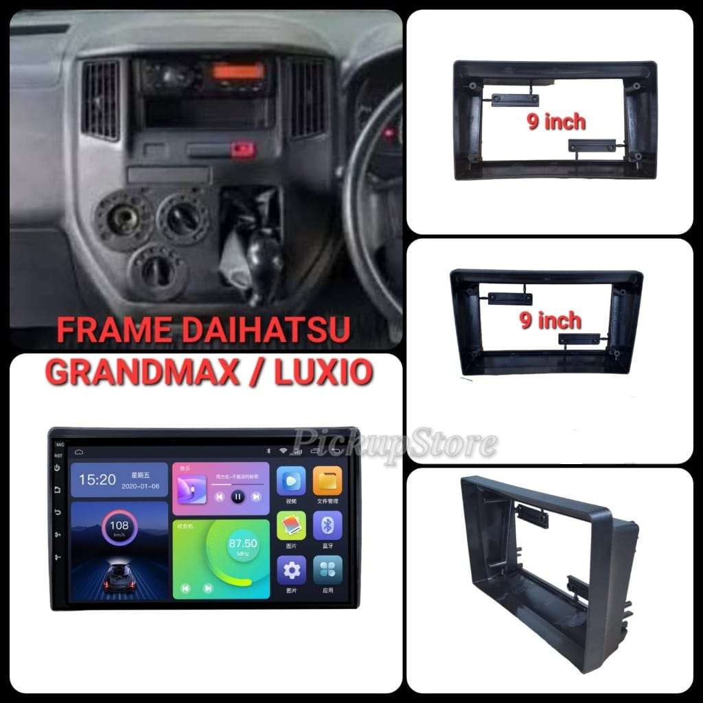 Jual Head Unit Android 9 Inch Paket Frame Daihatsu Grandmax dan Luxio ...