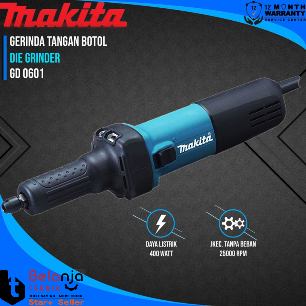 Jual Makita Mesin Gerinda Tangan Botol GD 0601 540 Watt Die Grinder GD0601 | Shopee Indonesia