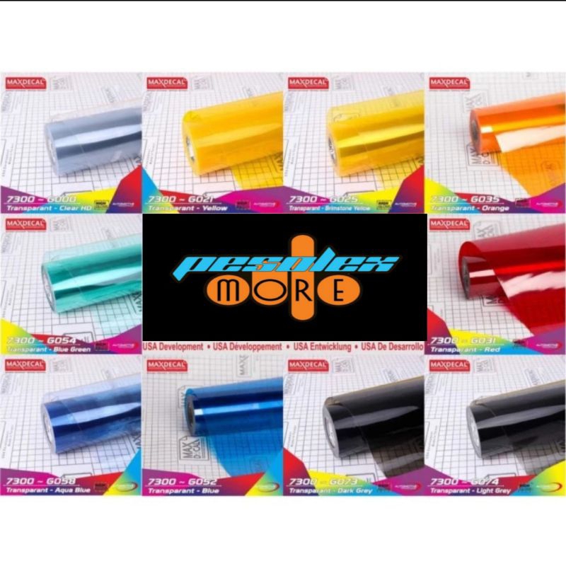 Jual Sticker Skotlet Vinyl Transparan Crystal Hibrid MAXDECAL 45cm x ...