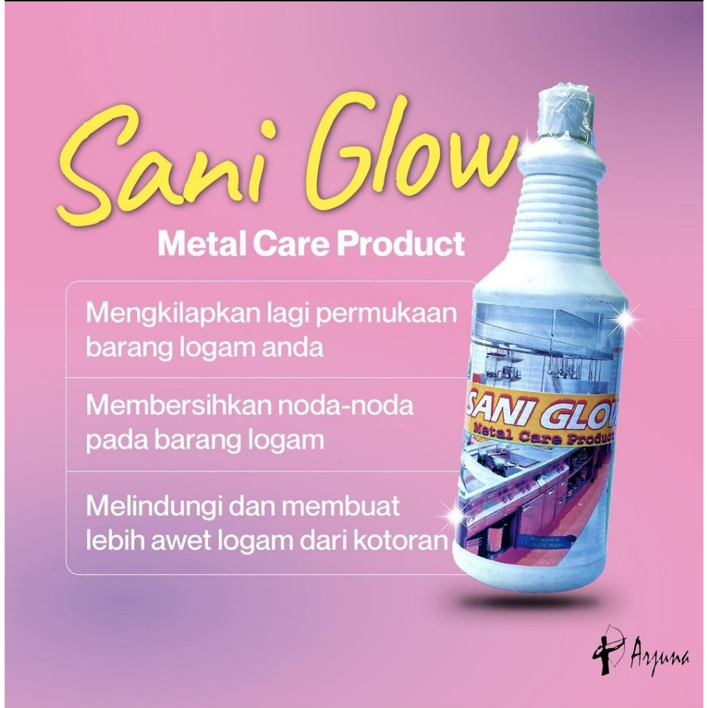 Jual SANI GLOW 1 LITER PENGKILAP LOGAM | Shopee Indonesia