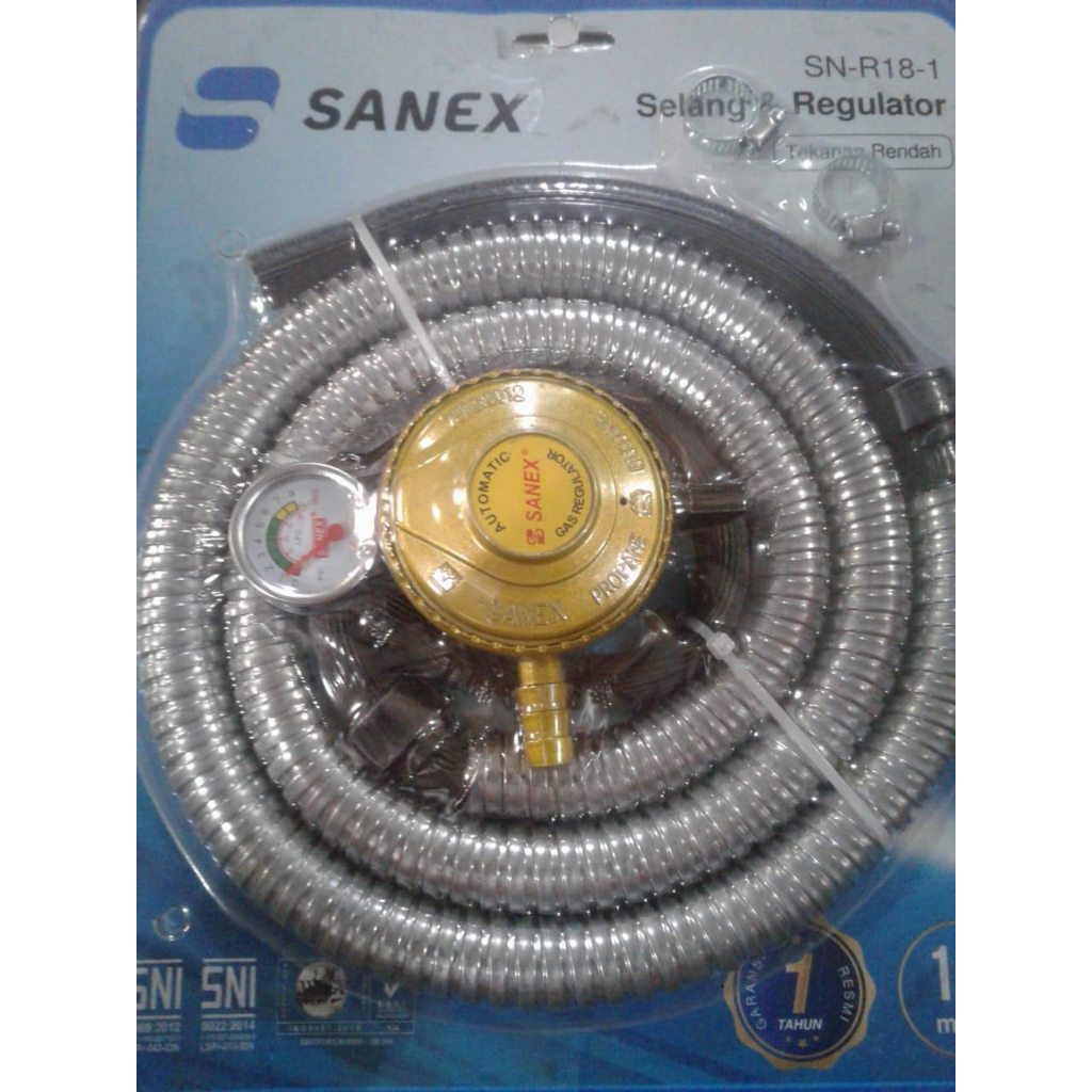 Jual REGULATOR GAS PAKET SANEX SN-RI8-1 (SELANG + REGULATOR METER ...