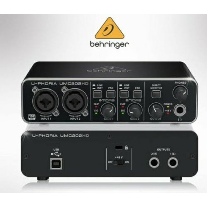 Jual Sound Card Soundcard Behringer U-phoria UMC202HD UMC202 HD UMC ...