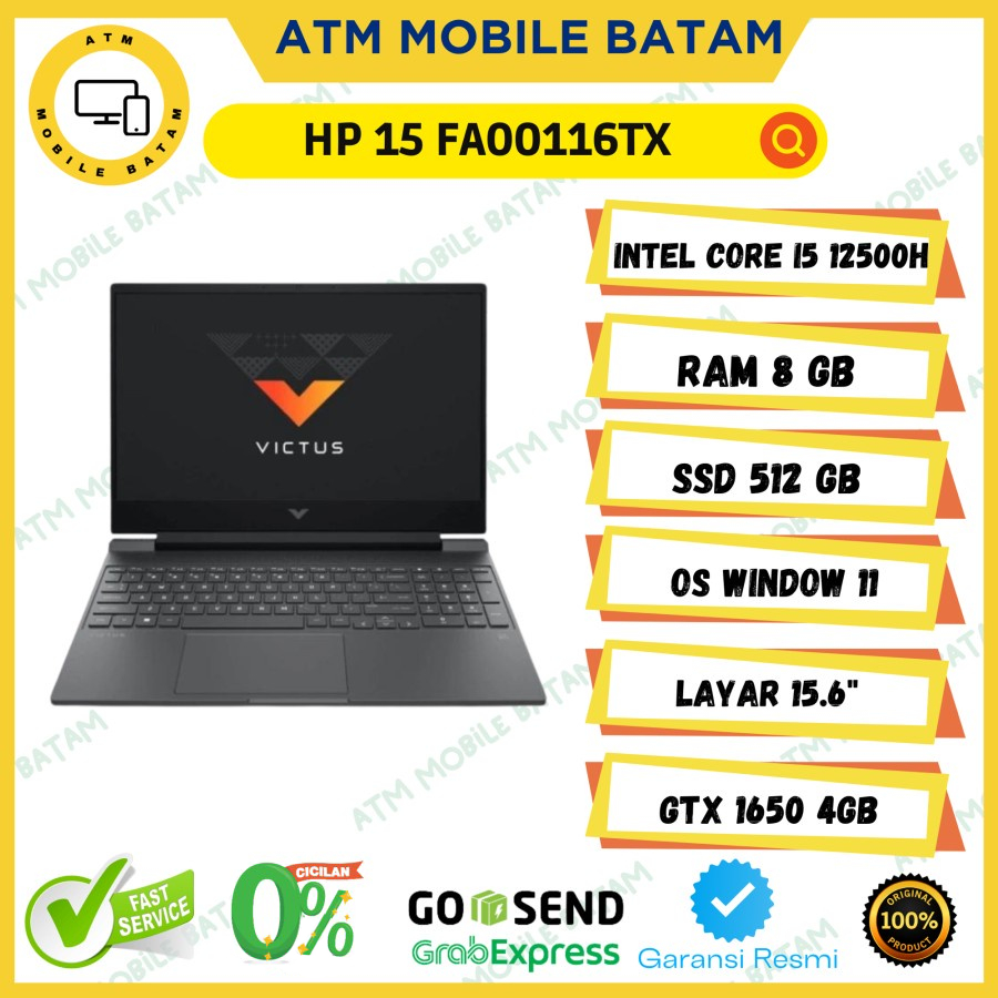 Jual HP VICTUS 15-FA0116TX i5-12500H 8GB 512GB GTX1650 4GB 15.6" OHS W11 | Shopee Indonesia