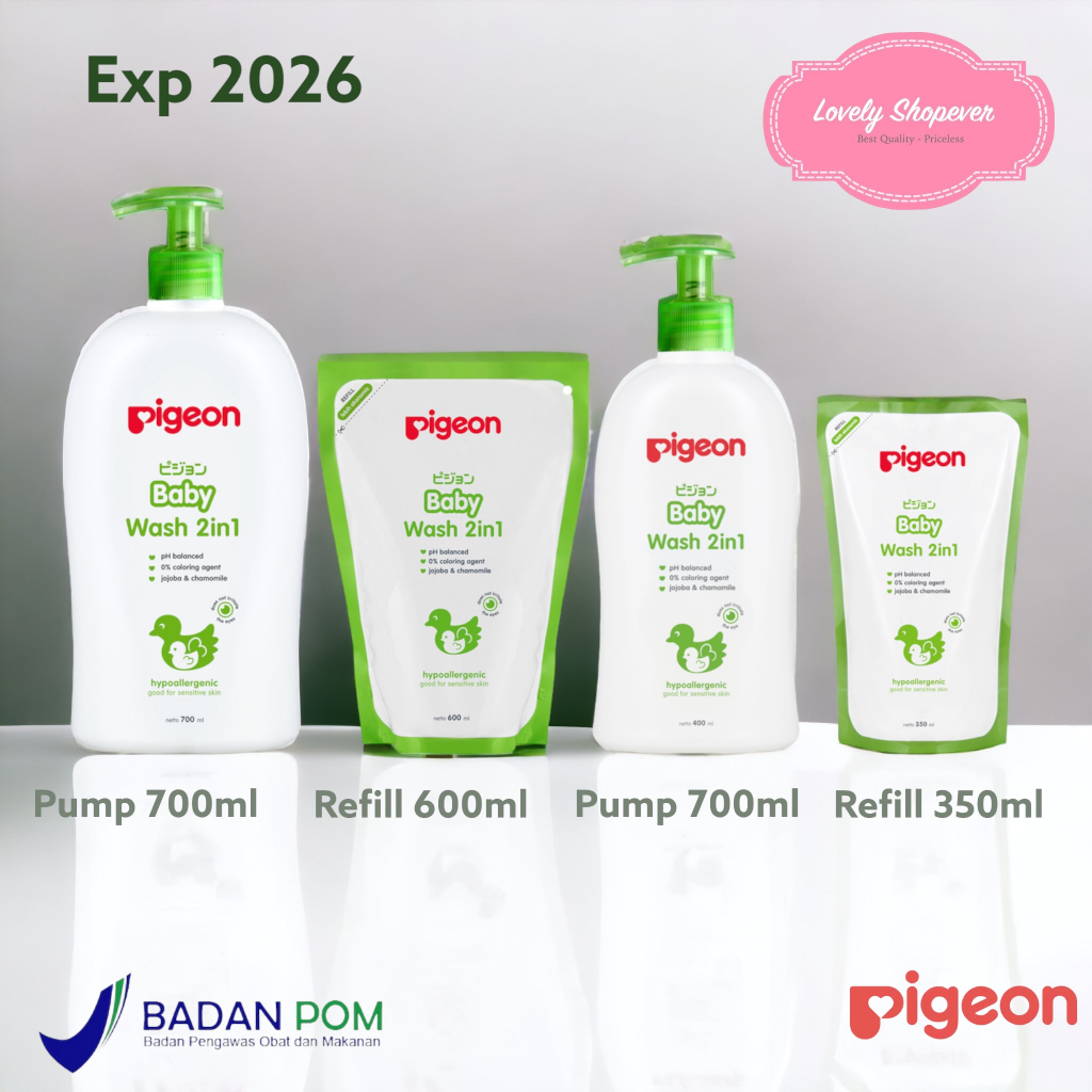 Jual Pigeon Baby Wash 2 in 1 Hair And Body Chamomille Chamomile 350 400 600 700 refill botol ...