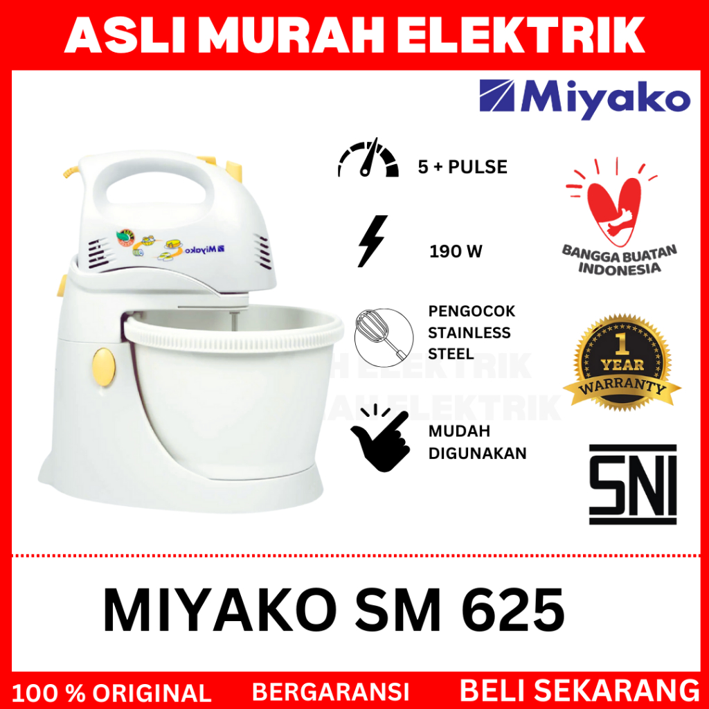 Jual Stand Mixer Miyako SM-625//Mixer Duduk Pengaduk Kue | Shopee Indonesia