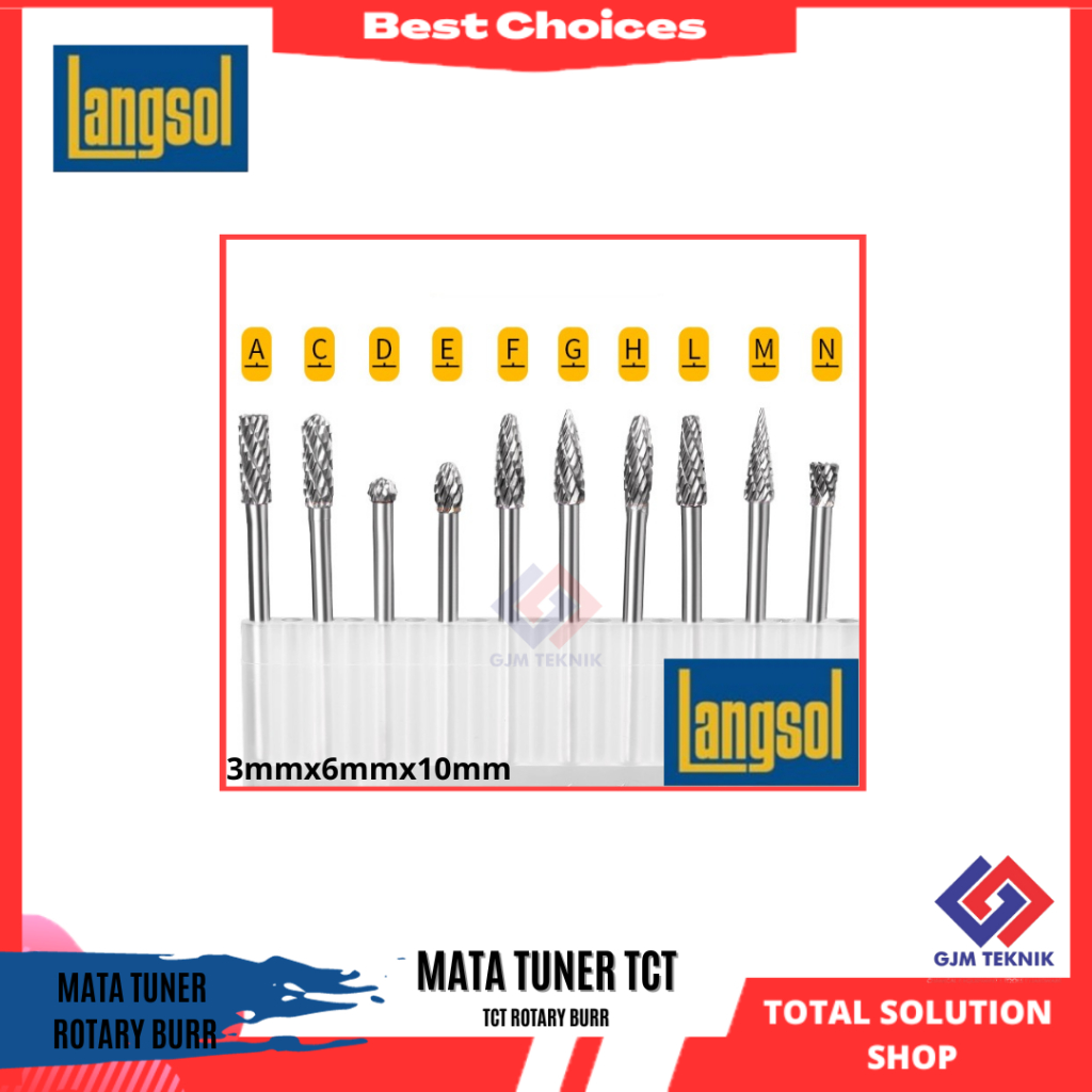 Jual LANGSOL MATA TUNER 3 MMX6MMX13MM BERBAGAI MACAM TIPE - TCT ROTARY ...