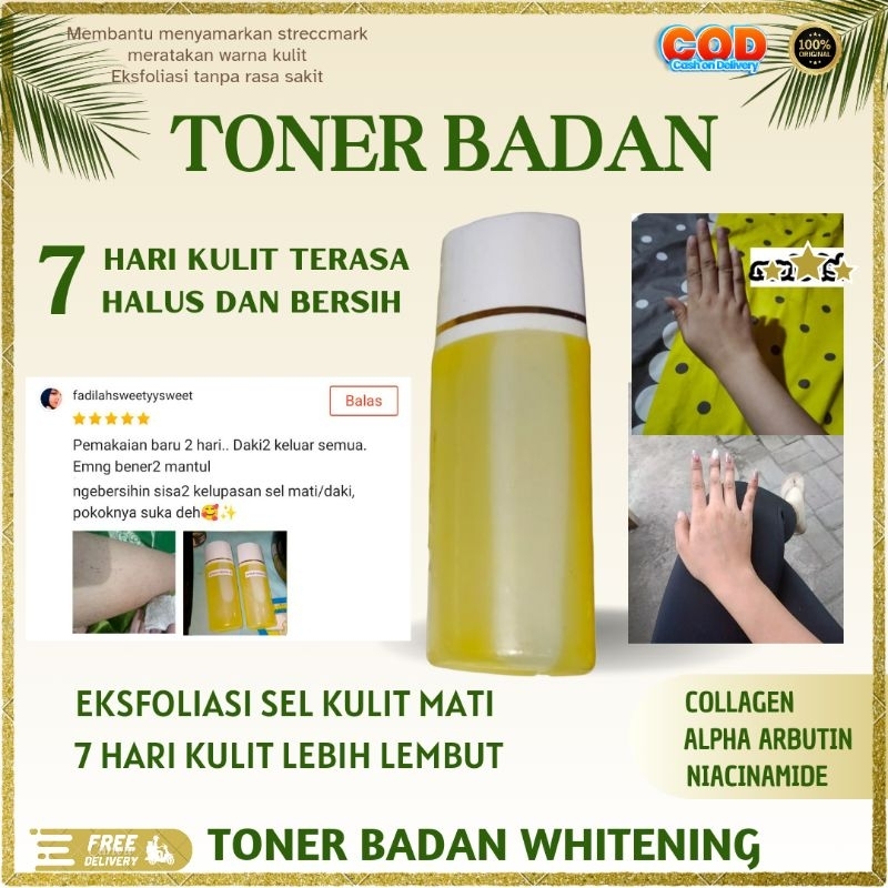 Jual toner badan kuning polos ARBUTIN whitening - toner perontok daki ...