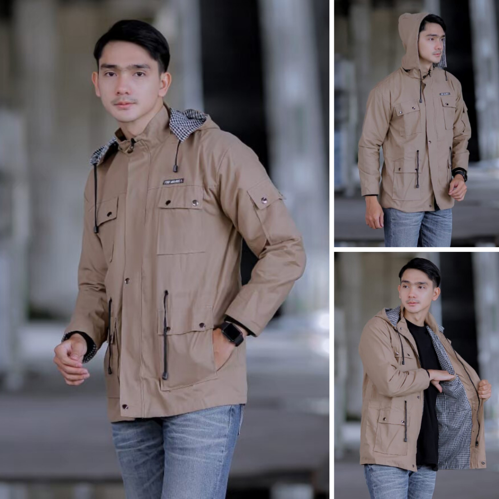 Jual JAKET SEMI PARKA PRIA/WANITA CANVAS FULL SAKU ORIGINAL THE BOJIEL ...
