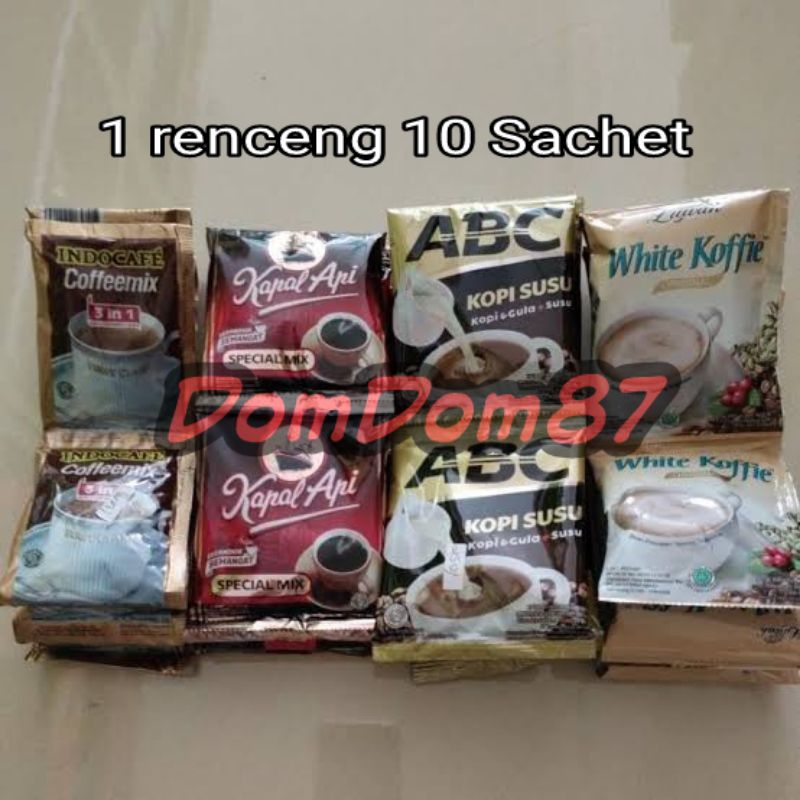 Jual Kopi Indocafe Coffemix Luwak White Coffe ABC Susu Kapal Api Mix 1 ...