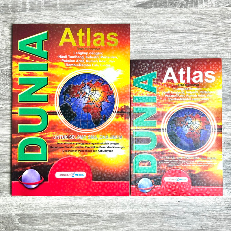 Jual Buku ATLAS DUNIA Edisi Terbaru 38 Provinsi Terlengkap Kertas HVS ...