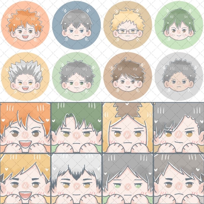 Jual (LAST STOCK) Haikyuu!! Mini Pin & Sticker by pibi [Baca Deskripsi ...