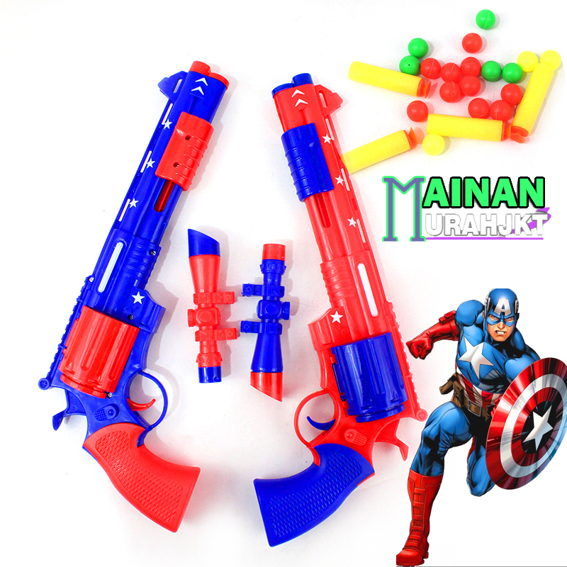 Jual MAINANKEI MAINAN ANAK MURAH PISTOL BESAR COWBOY AVENGER ISI 2 SY6 ...