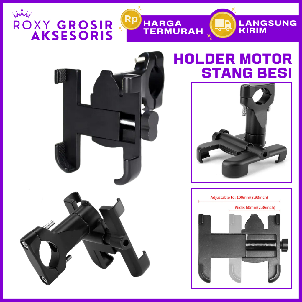 Jual Holder Motor Stang Besi HM22 Dudukan Handphone Stang Motor Sepeda ...