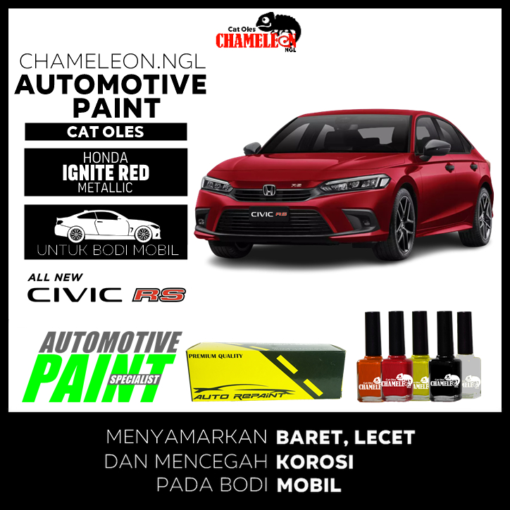 Jual Cat Oles Honda All New Civic RS Ignite Red Metallic Automotive ...